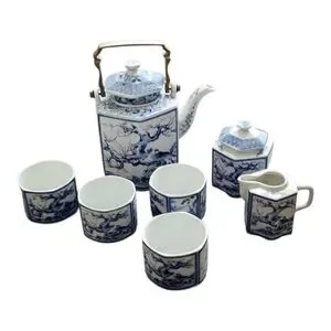 Dolphin China | Dining | Dolphin China Dynasty Blue Cherry Tree Tea Set ...